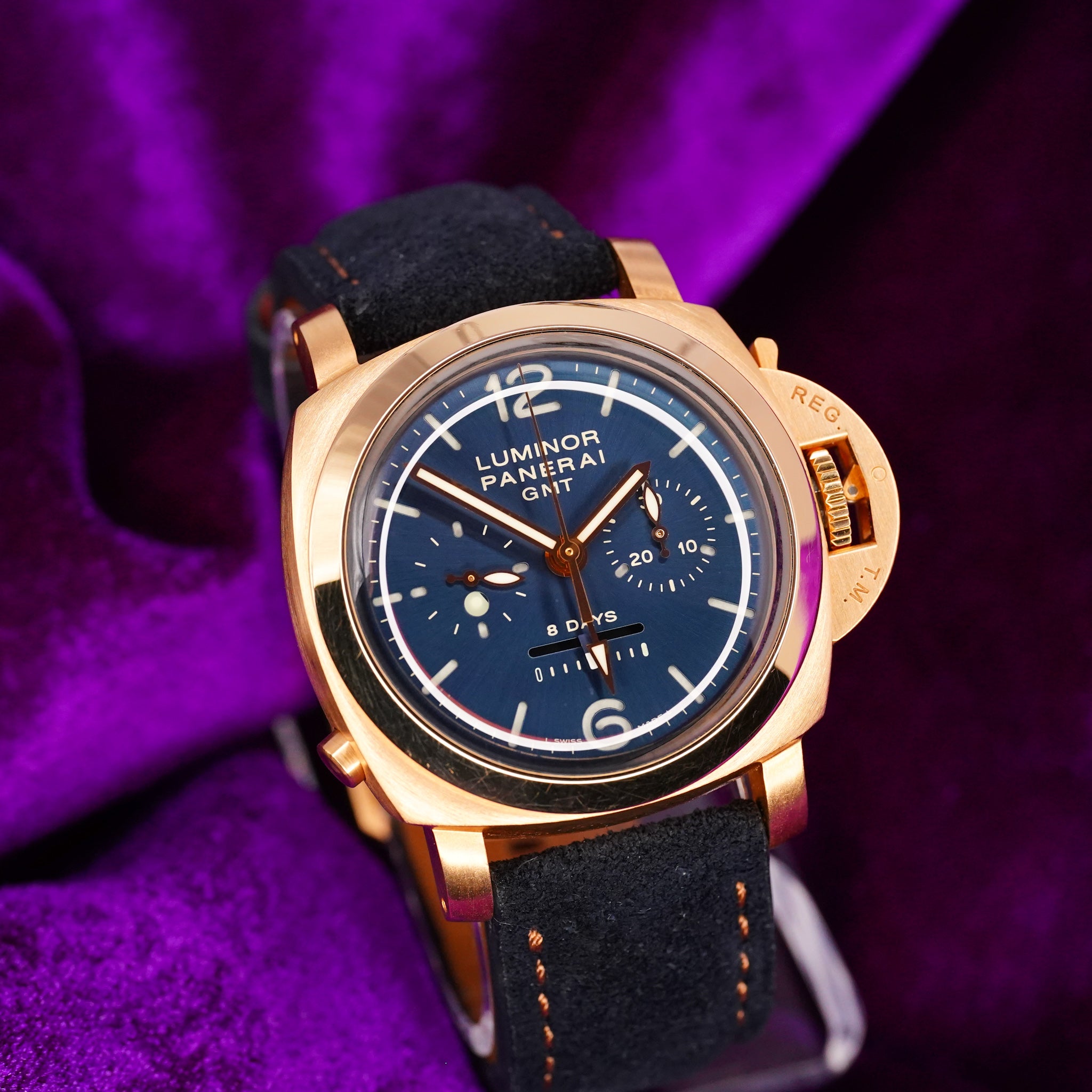 2007 Panerai Luminor Chrono Ref. PAM00277 – 44mm 18K Rose Gold – Blue ...